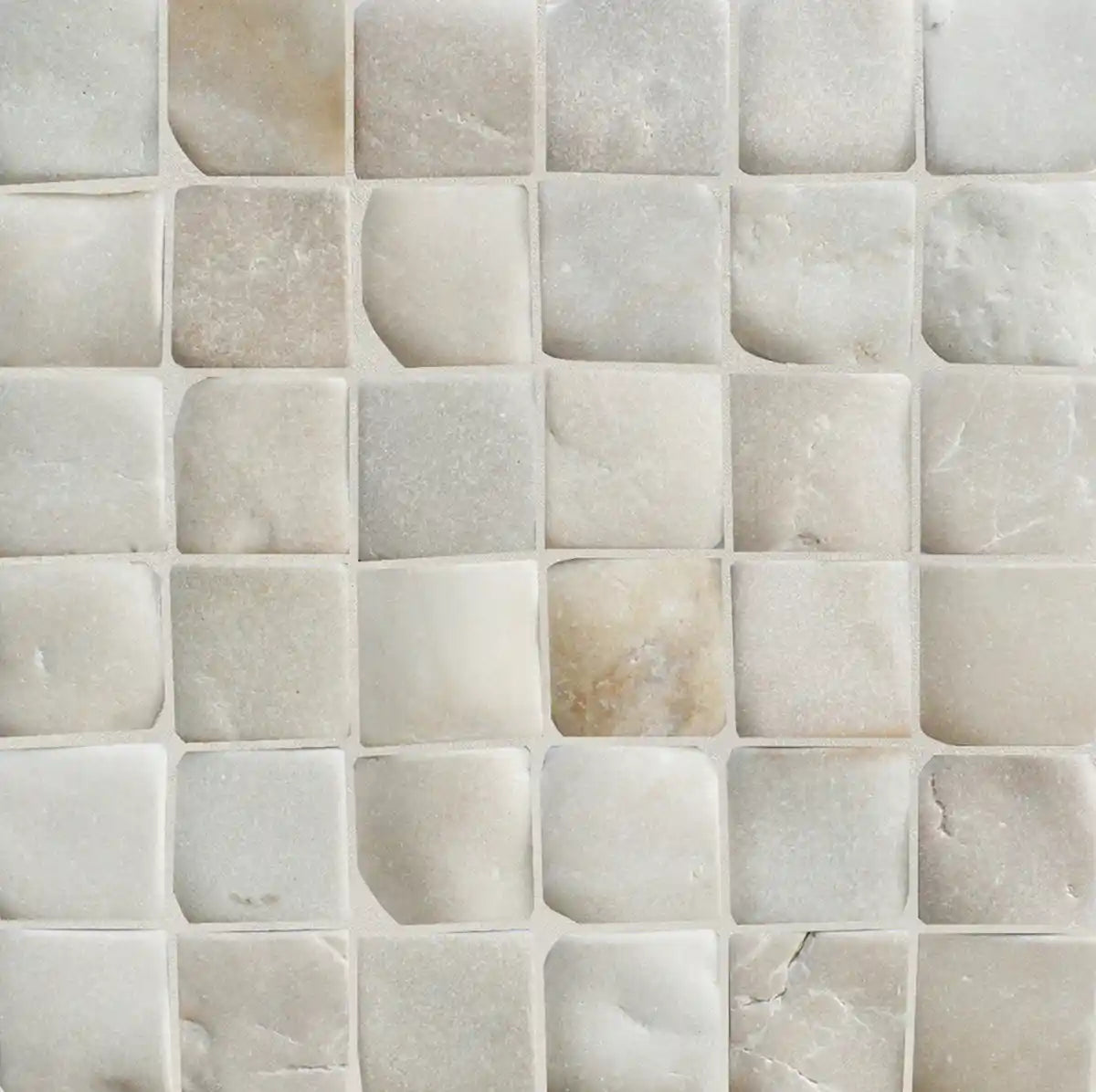 An Molar Tan Stone Mosaic Tile for Wall | Pebble Tile