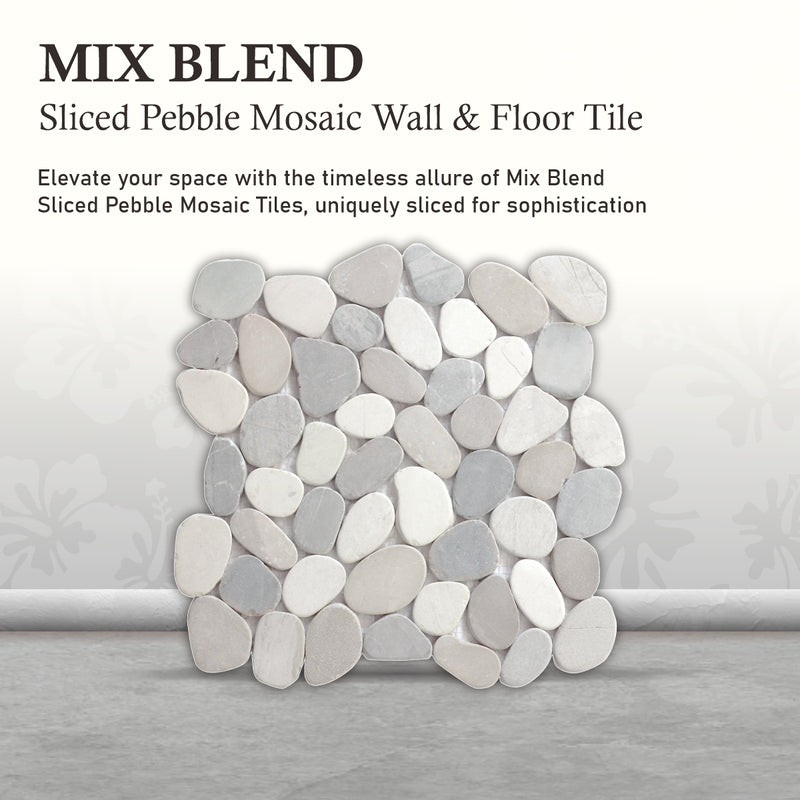 Mix Blend Floor Tile Tiles Collection | Pebble Tile