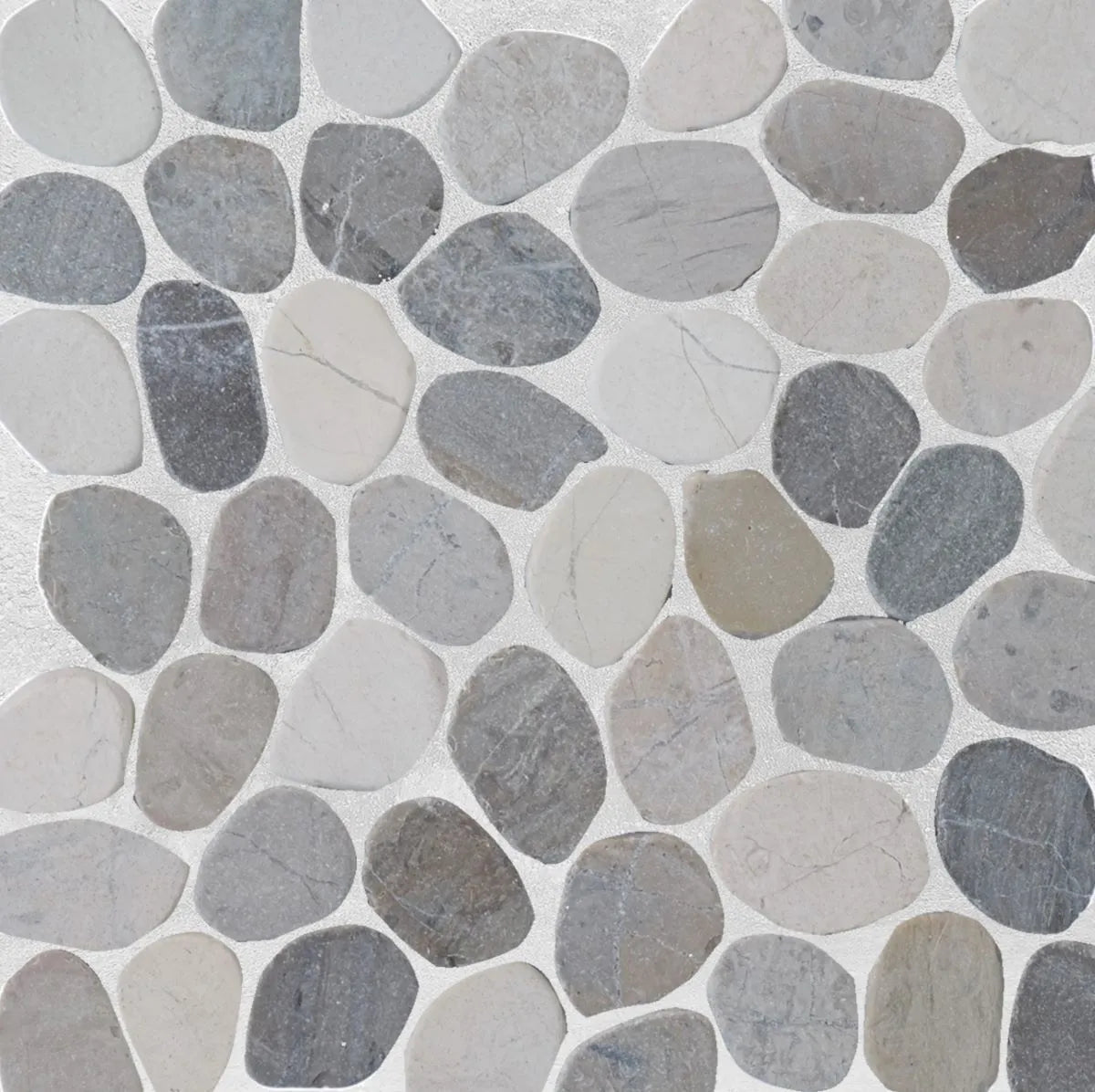 Cloud Sliced Pebble Mosaic Wall Floor Tile | Pebble Tile