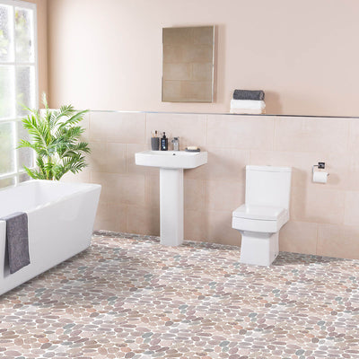 Choco Sliced Pebble Mosaic Wall & Floor Tile | Pebble Tile