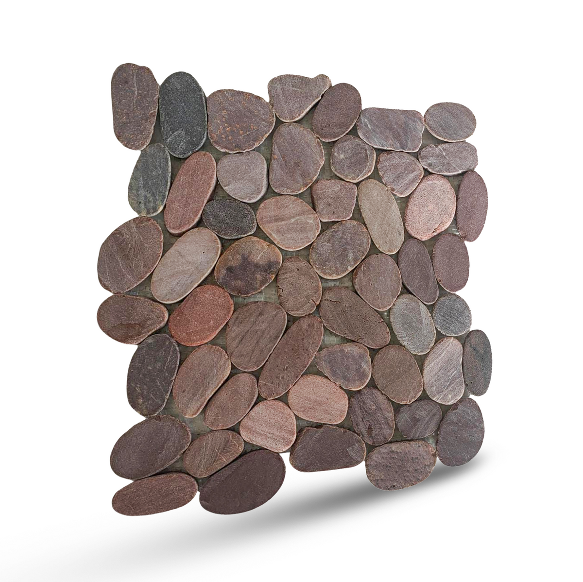 Choco Sliced Pebble Mosaic Wall & Floor Tile | Pebble Tile