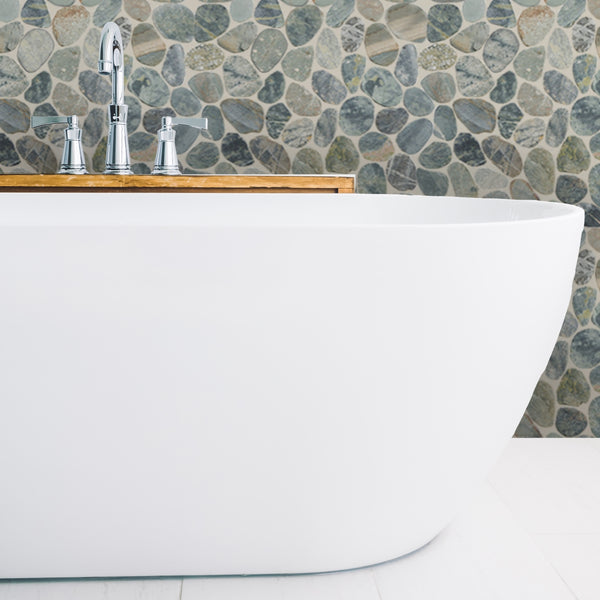 Teal Blue Mosaic Tile for Vibrant Spaces | Pebble Tile