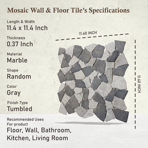 Enhance Space with Pebble Mosaic Tiles | Pebble Tile
